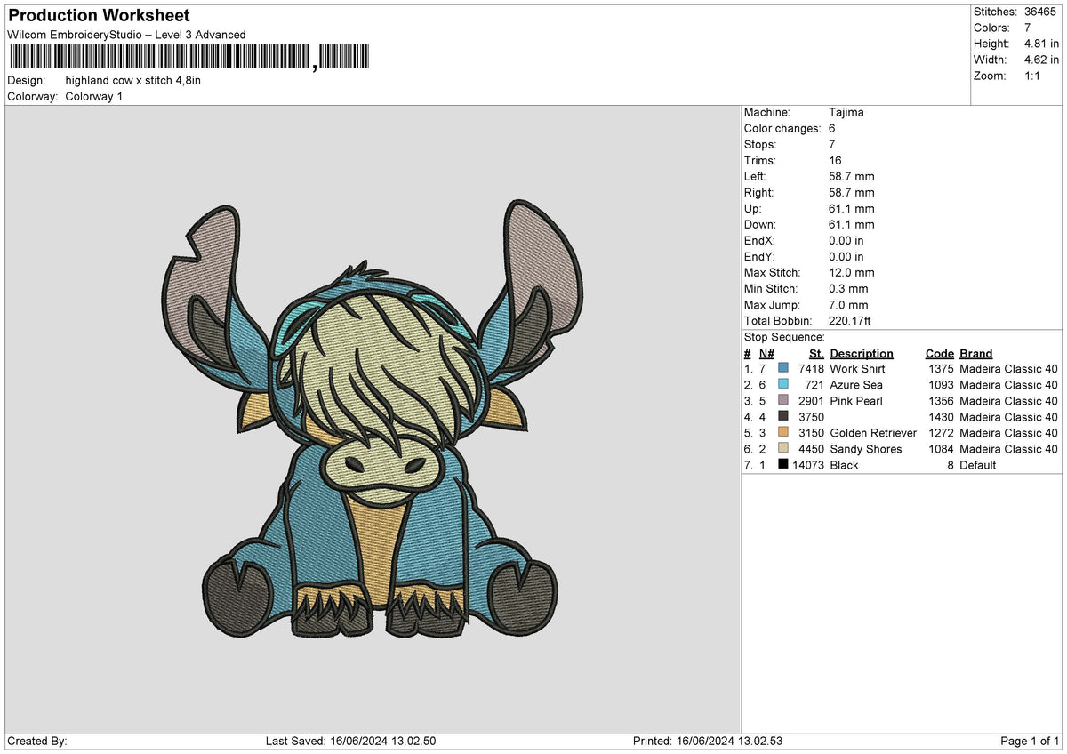 Cow Stitch 01 Embroidery File 6 sizes – Master Digitizer