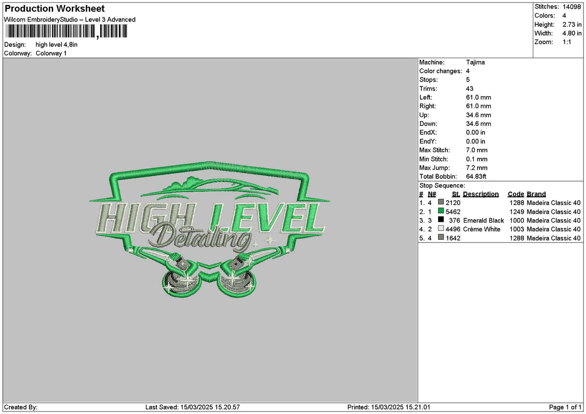 Hightext 01 Embroidery File 6 sizes – Master Digitizer