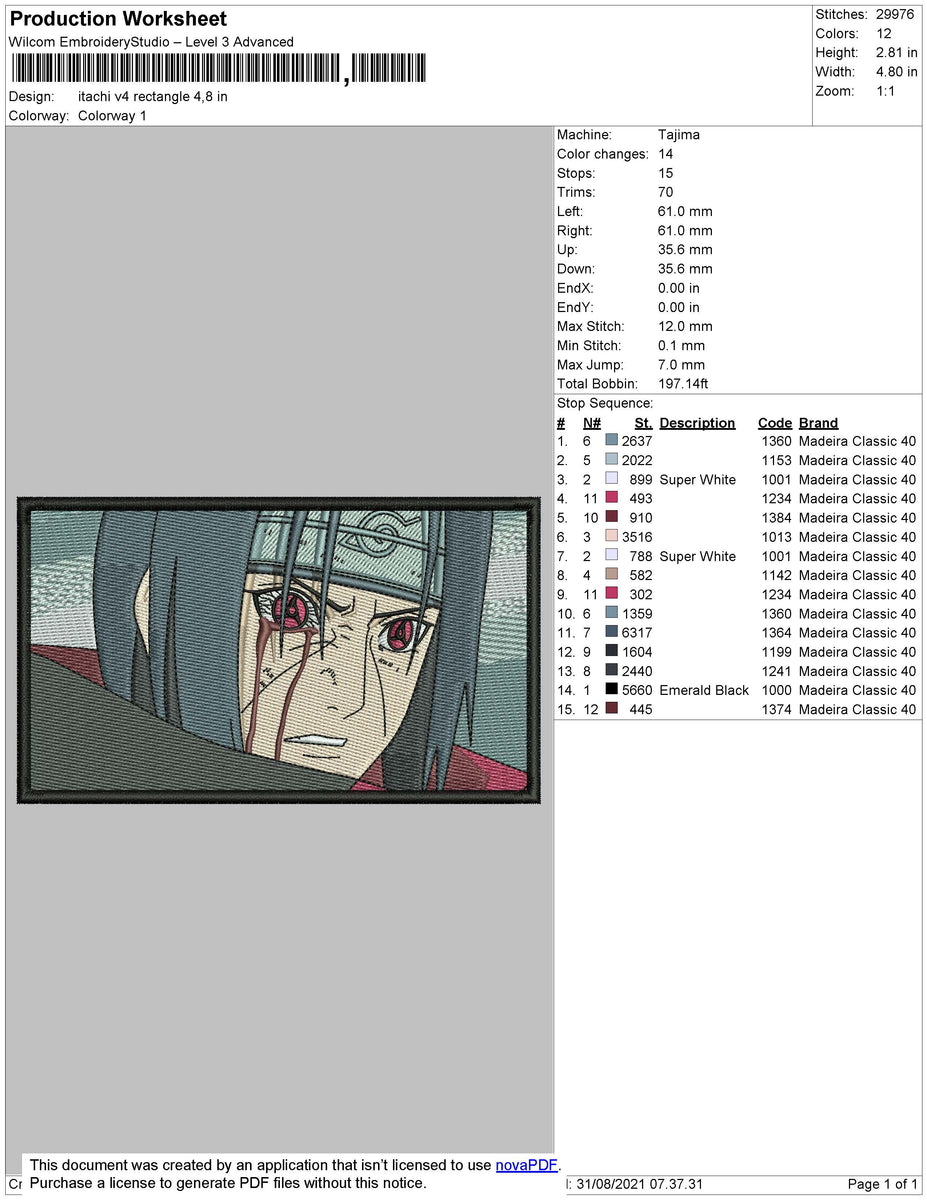 Itachi V4 Rectangle Embroidery File 4 size – Master Digitizer