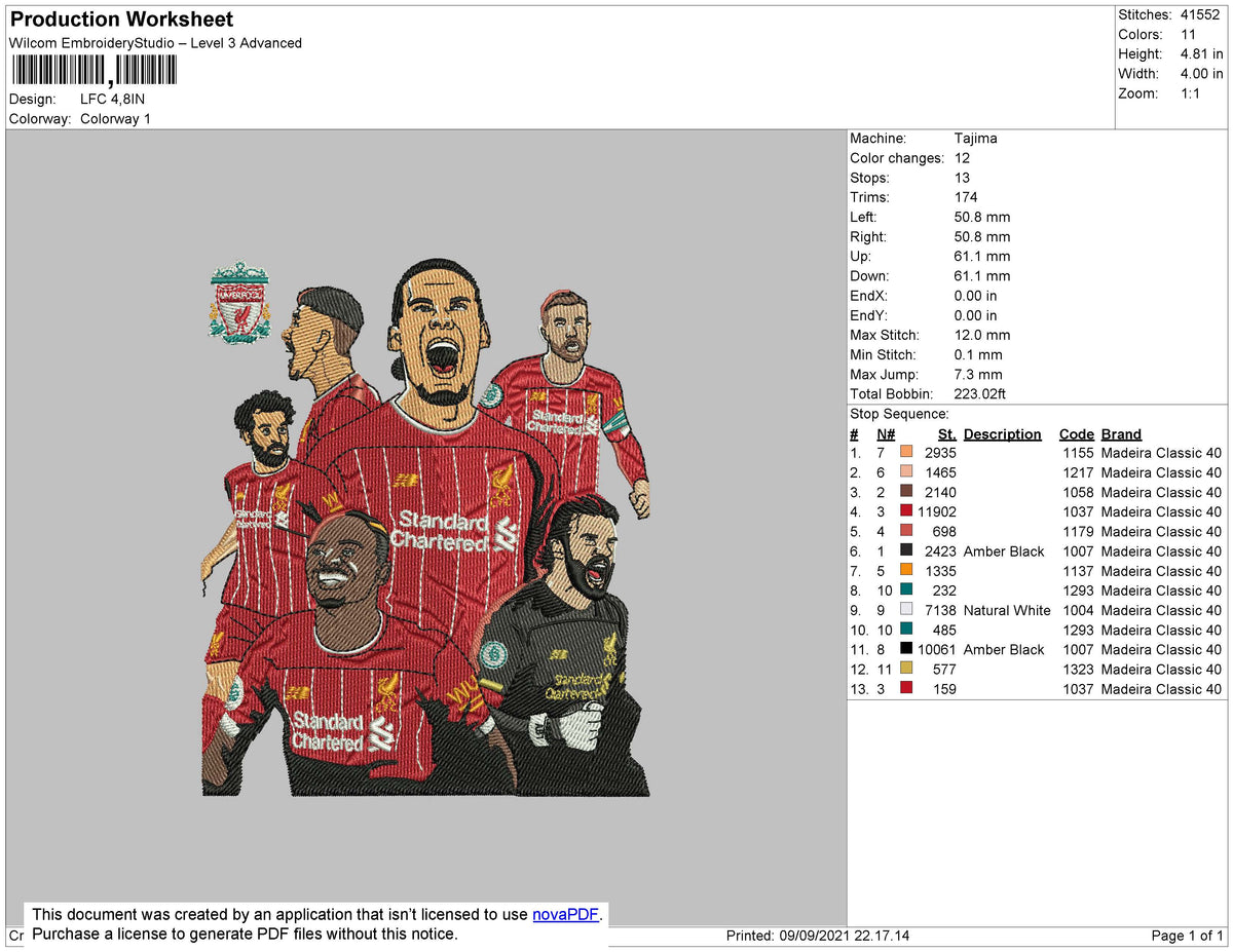 LFC Embroidery File 4 size – Master Digitizer