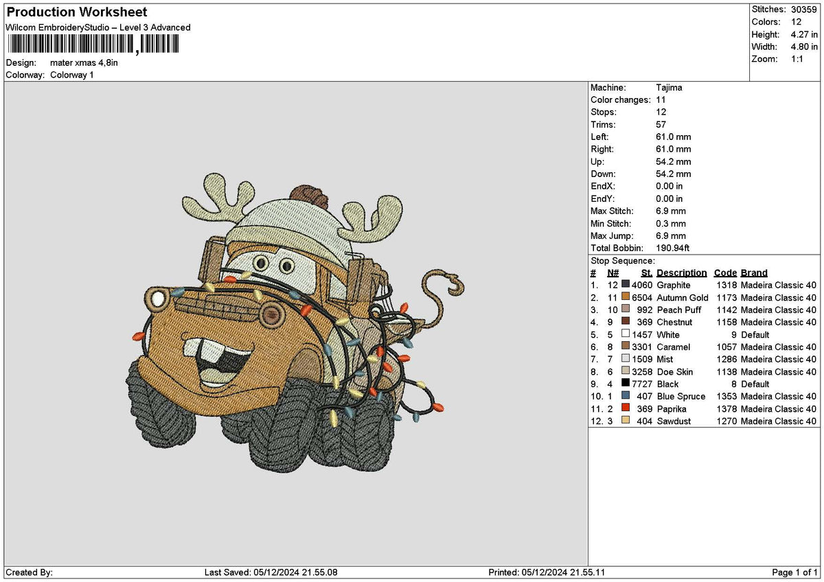 Santa Mater Embroidery File 6 sizes – Master Digitizer
