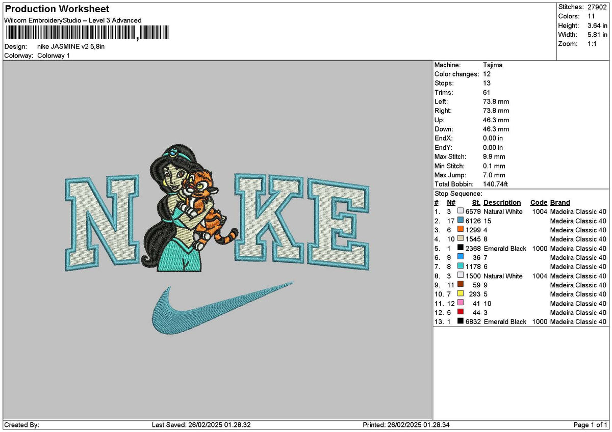 Nike Jasmine V2 Embroidery File 6 sizes – Master Digitizer