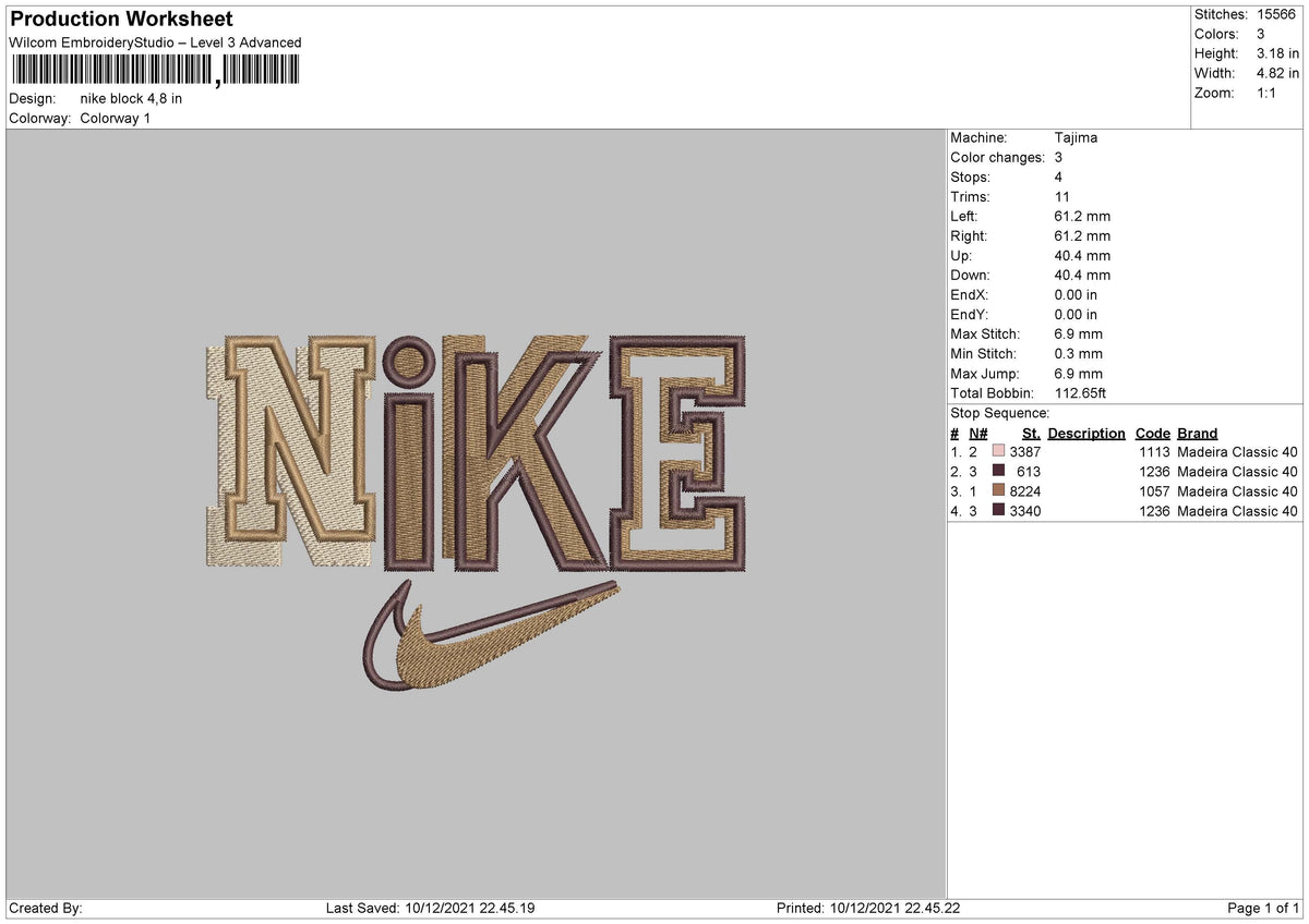 Nike Block Embroidery File 4 size – Master Digitizer
