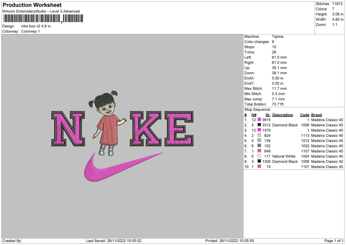 Nike Boo V2 Embroidery File 6 sizes – Master Digitizer