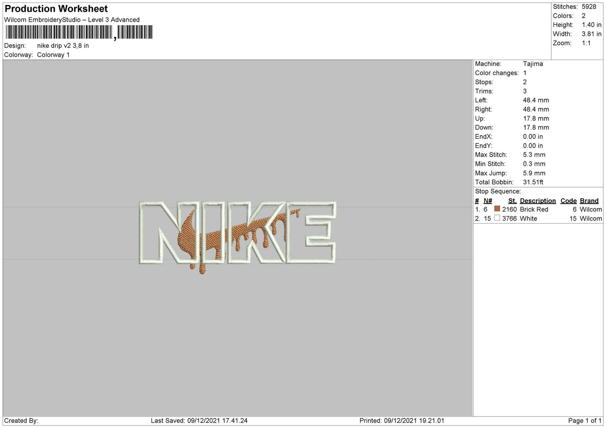 Nike Drip V2 Embroidery File 4 size – Master Digitizer