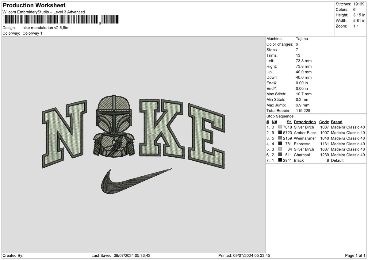 Nike Robot V2 Embroidery File 6 sizes – Master Digitizer