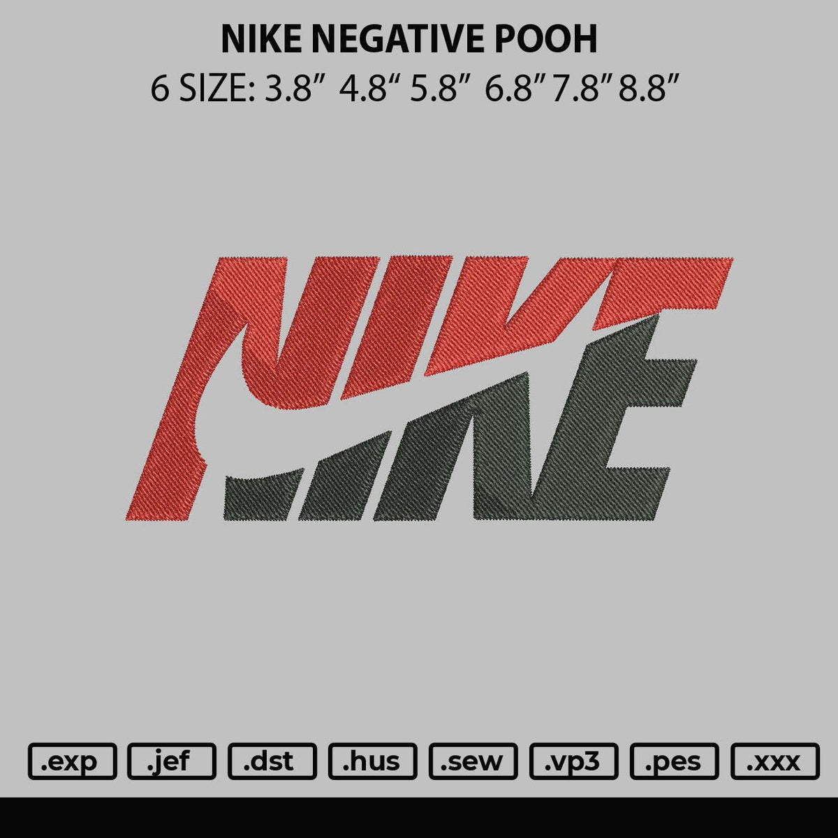 Nike Negative Swoosh Embroidery File 6 sizes – Master Digitizer