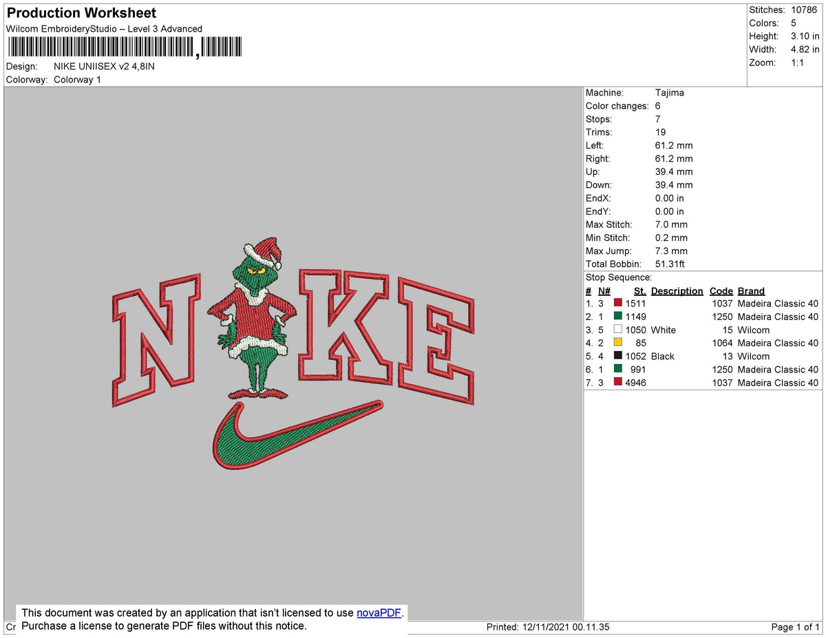 Nike Unisex V2 Embroidery File 4 size – Master Digitizer