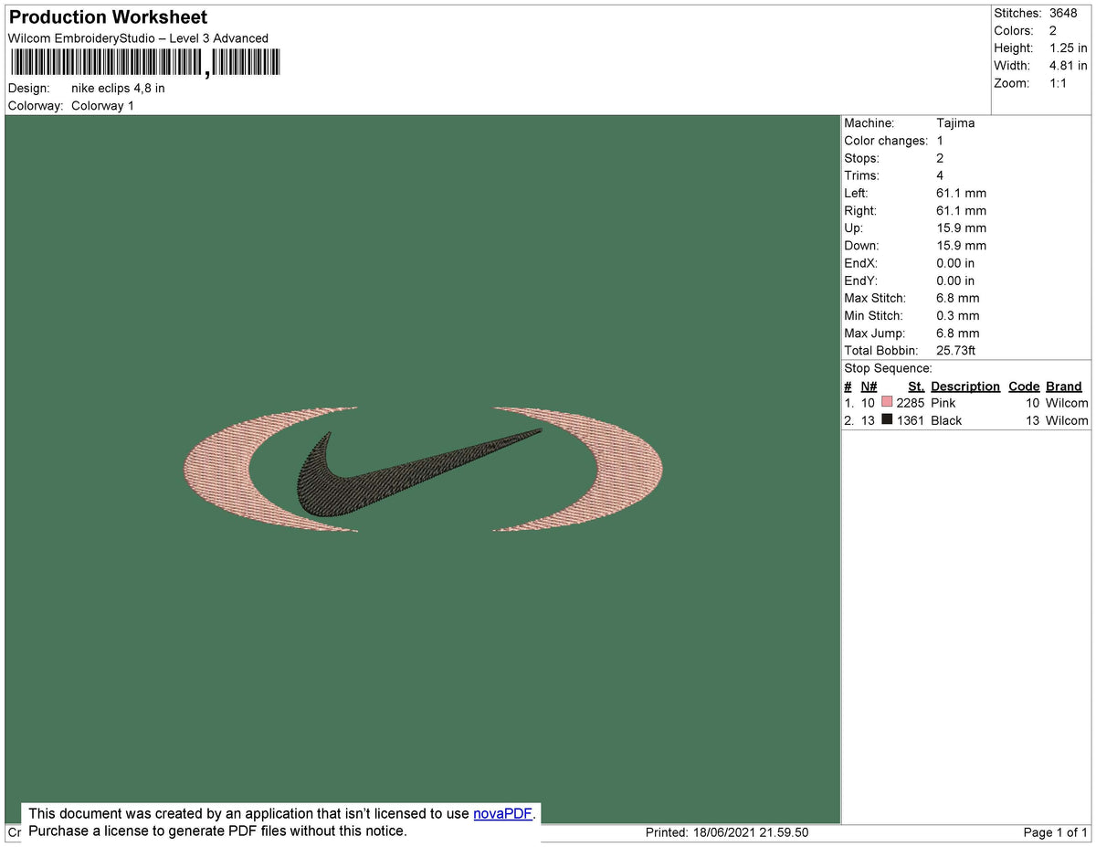 Nike Eclipse Embroidery File 4 size – Master Digitizer