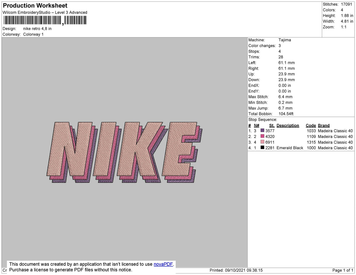 Nike Retro Embroidery File 4 size – Master Digitizer