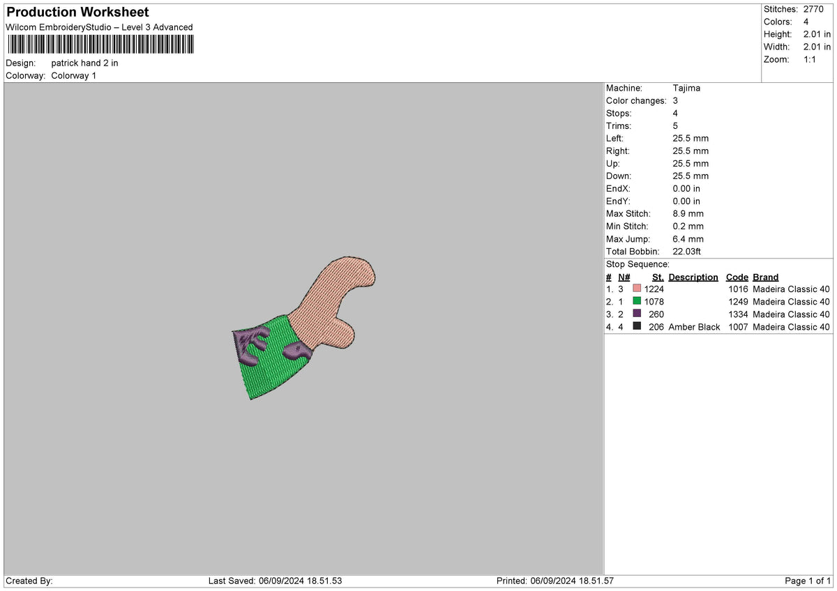 Patrick Hand 02 Embroidery File 6 sizes – Master Digitizer