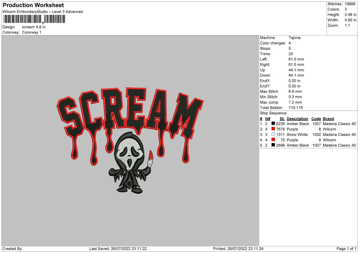 Nike Scream Embroidery File 4 Sizes – Master Digitizer