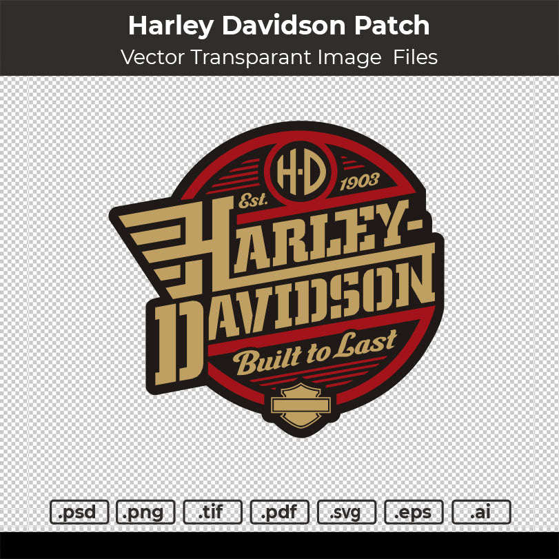 Harley Davidson Patch Vector – Master Digitizer